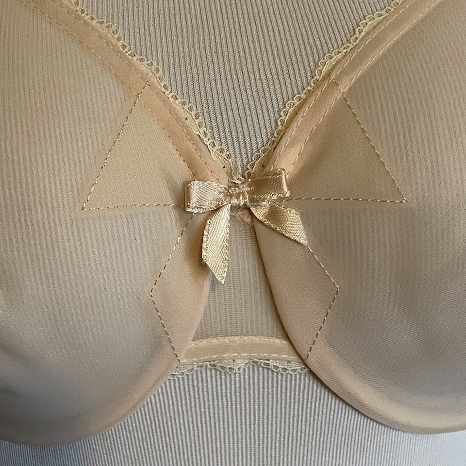 Vintage 60's Bali Go Lightly Bow Bra 32C Sheer Nude Nylon Underwire ...