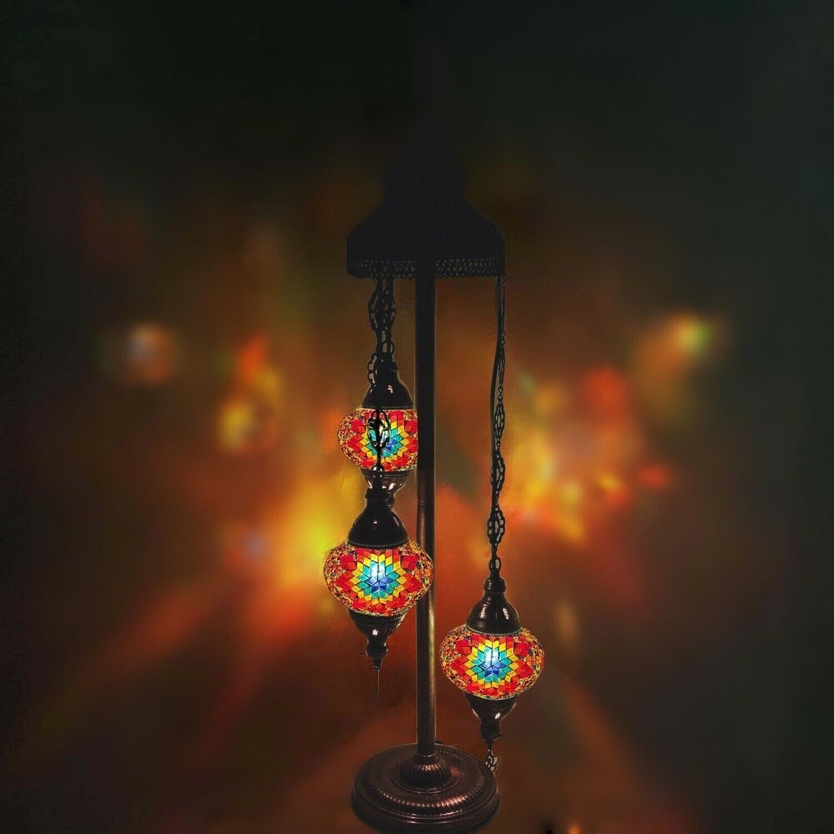 Bohemian Moroccan Floor Lamps 11 Globe Turkish Floor Lamp, Moroccan