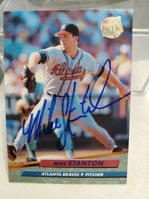 MIKE STANTON 1992 Fleer Ultra #170 autographed signed baseball card ...
