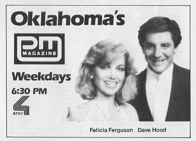 1985 KTVY OKLAHOMA TV AD ~ FELICIA FERGUSON & DAVE HOOD host PM ...