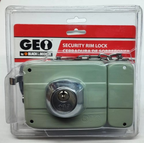 GEO by Black & Decker Security Rim Lock Right Hand Side 3 keys Heavy ...