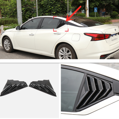 For Nissan Altima 2019-2022 Carbon Fiber Window Louvers Rear Vent Cover ...