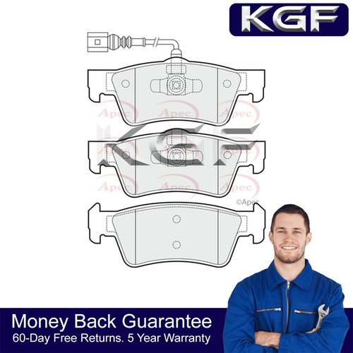 KGF Rear Brake Pads Set Fits VW Transporter 2003-2009 1.9 TDi 2.5 3.2 ...