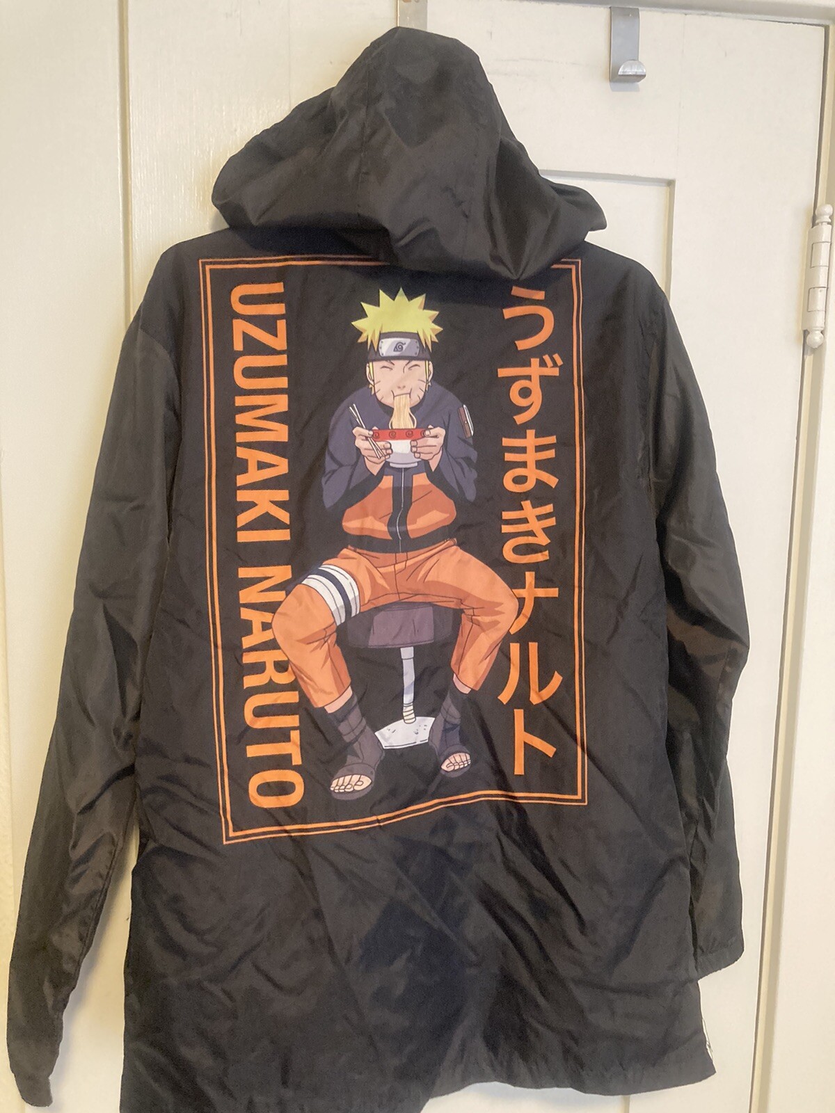 Naruto Shippuden Uzumaki Ramen Anime 1/2 Zip Hooded W… - Gem