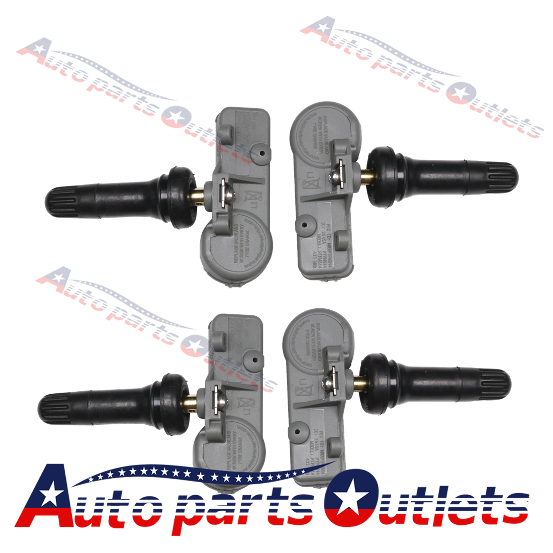 TPMS 68241067AB 4PCS 68406537AA Fits CHRYSLER JEEP DODGE Tire Pressure ...
