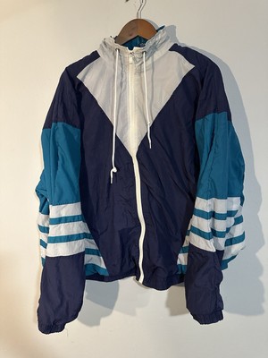 Vintage Colorblock Windbreaker Jacket Men’s XL Blue Claybrooke Sport | eBay