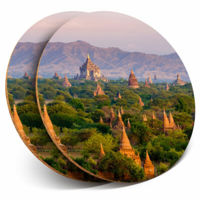 2 x Coasters - Temples Bagan Myanmar Burma Home Gift #3529 | eBay UK