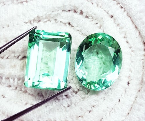 Verde Topacio Mezclado Forma 28.80CT / 2 Piezas Lote Suelto Piedra ...