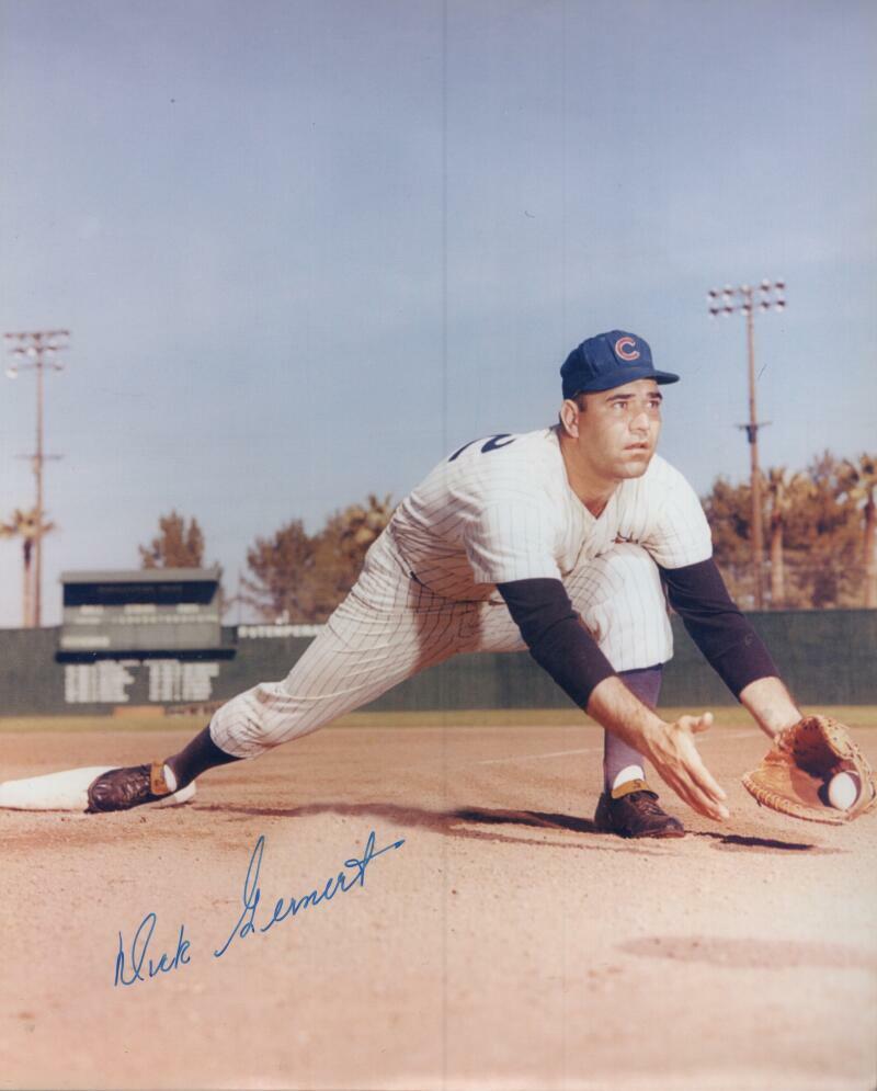 DICK GERNERT CHICAGO CUBS SIGNED AUTOGRAPHED 8X10 PHOTO W/ COA | eBay