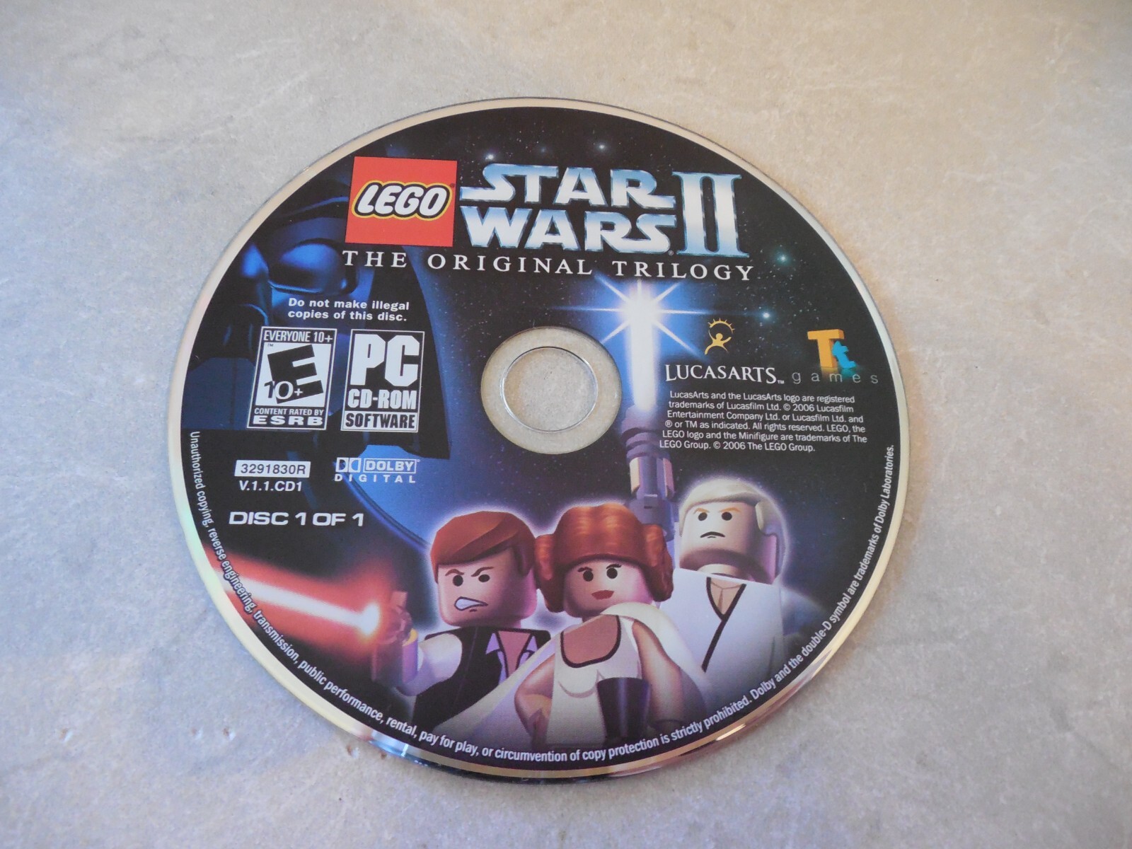 LEGO STAR WARS II THE ORIGINAL TRILOGY, PC VIDEO GAME, WINDOWS CD-ROM ...