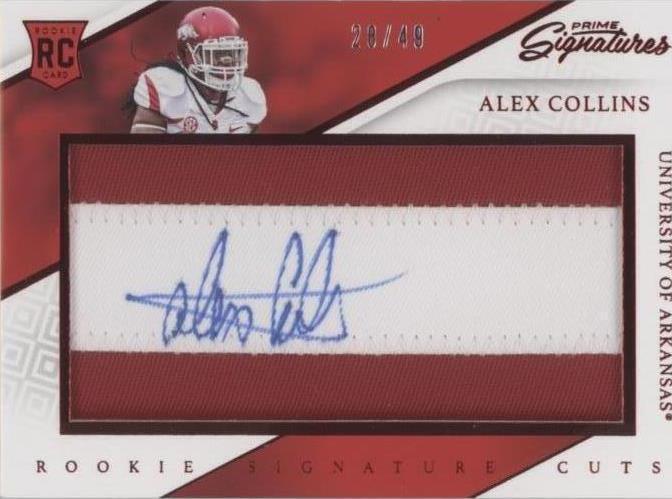 2016 Panini Prime Signatures - Rookie Signature Cuts Alex Collins #300 ...