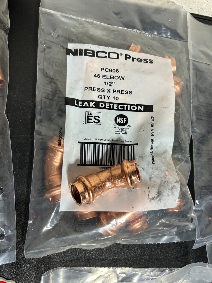 Lot of 80 - 1/2" NIBCO VIEGA PROPRESS PRO PRESS COPPER FITTINGS **MADE ...