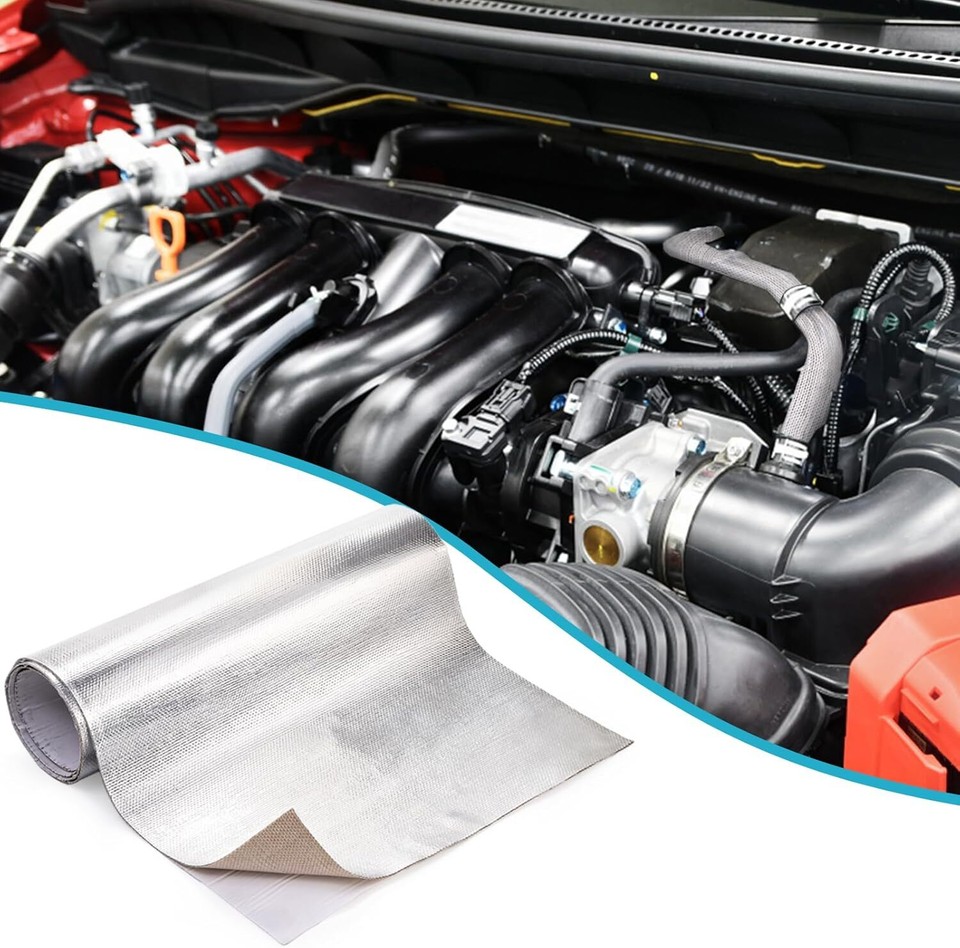 Aluminized Heat Shield Mat 20'' × 40'' Fiberglass Thermal Insulation ...