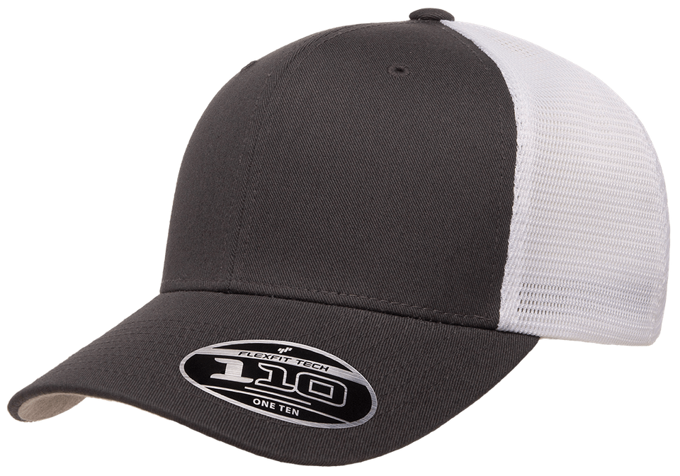 Flexfit Trucker Hat 110 6 Panel Adjustable OSFM Mesh Cap 2-Tone Flex ...