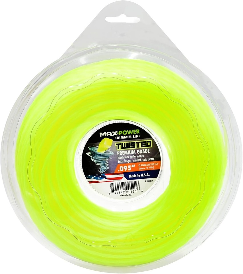 338814 200-Foot Twisted Trimmer Line - Commercial Grade, Yellow Color ...