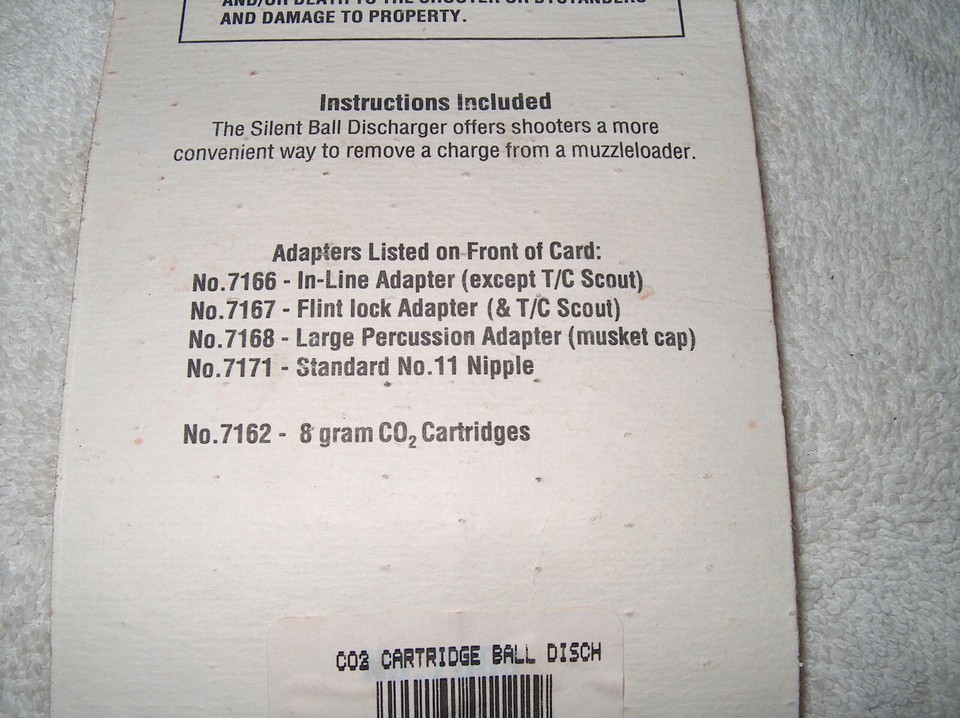 Thompson Center #7162 T/C Silent Ball Discharger Co2 Cartridges 7162 ...
