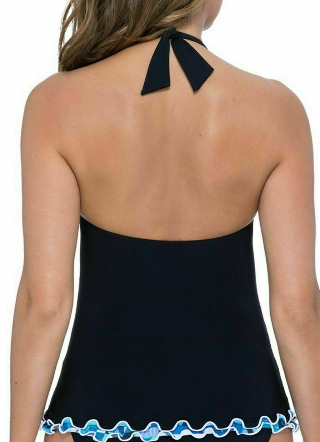 Profile by Gottex Tidal Wave Ruffle Trim Halter Swiim Tankini Top 6 ...