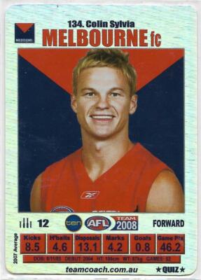 2008 Teamcoach Silver (134) Colin SYLVIA Melbourne | eBay