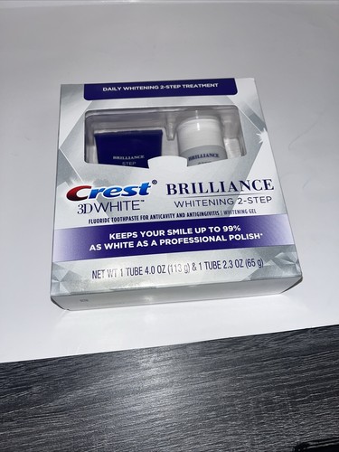 Crest 3D White Brilliance 2 Step Kit, Deep Clean Toothpaste (4oz) White ...