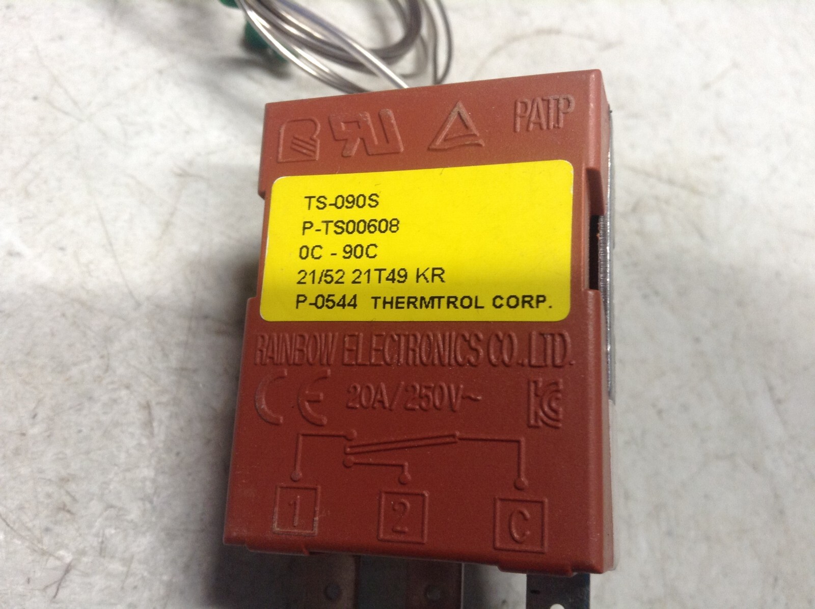 MULTICOMP TS-090S R Capillary Thermostat, 0-90 DEG C, 20A | eBay