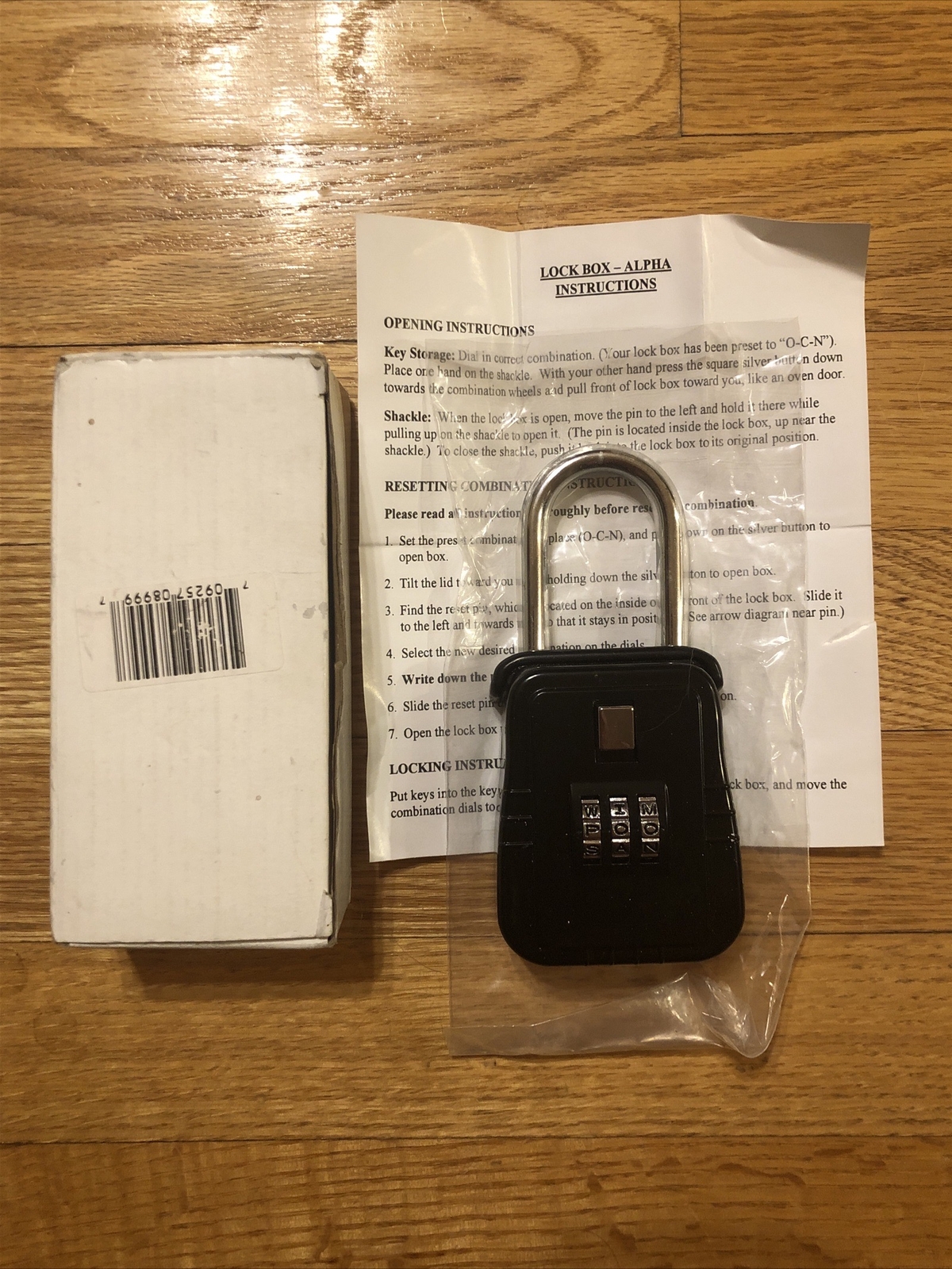 BD Supply Secure 3-Digit Alpha Combination Lock Box-Rental-Storage Lock ...