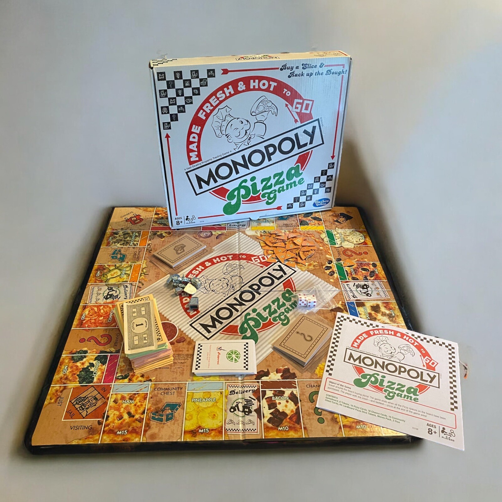 Monopoly Pizza Game 100% Complete 2018 Hasbro Edition Used Excellent ...