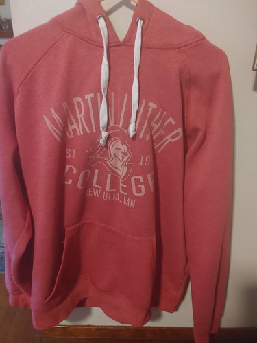 Martin Luther College New Ulm, MN Red Hooded Pullover Sweatshirt Sz XL ...