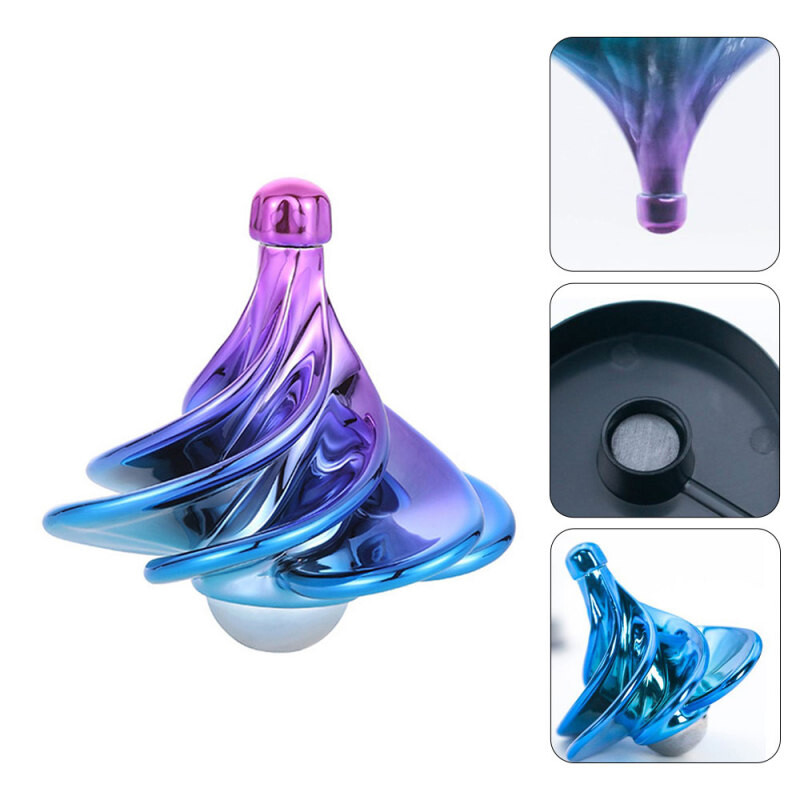 Spinner Gyro Toy Inertial Fingertip Stunt Gyroscope Wind-driven Gyro`bd ...