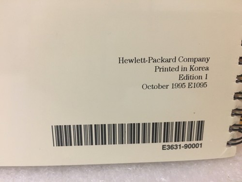 HP / Agilent E3631-90001 E3631A Triple Output DC Power Supply User's ...