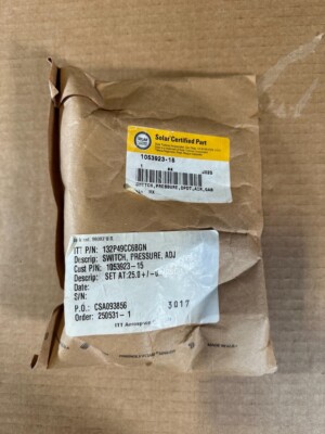 ITT Aerospace Controls, 132P49CC6BGN, Adjustable Pressure Switch | eBay
