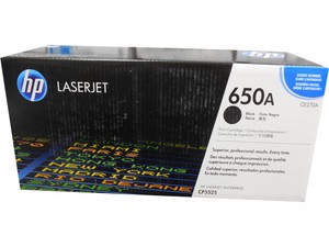 HP CE270A (650A) Black Toner Cartridge LaserJet CP5525 Genuine OEM ...