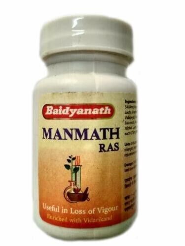 Baidyanath Ayurvedic Manmath Ras 40 Tablets PACK OF 5 Fast Shipping ...