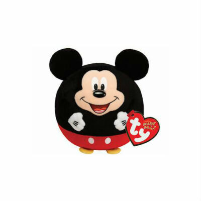 DISNEY peluche beanie ballz ty MICKEY ronde 13 cm | eBay