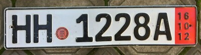 MINT GERMAN EXPORT license plate car number HH1228A Freie und ...