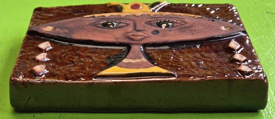 Vintage Mid Century 60s 70s Lars Bergsten Pottery Ceramic Wall Plaque ...