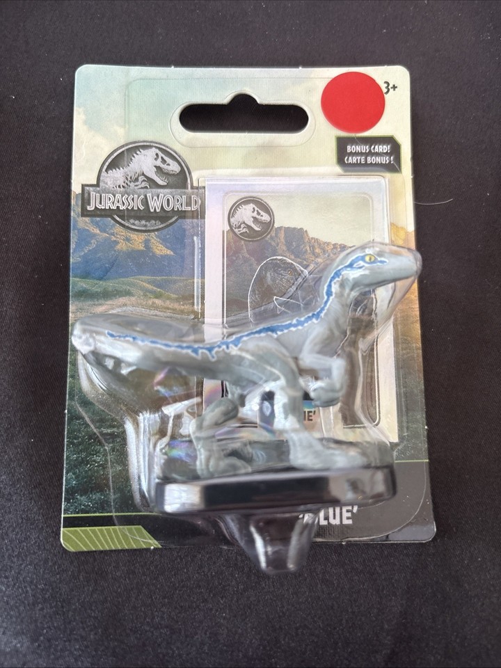 Jurassic World Mini Figures Lot Of 2 Indominus Rex & Blue W/Bonus Cards ...