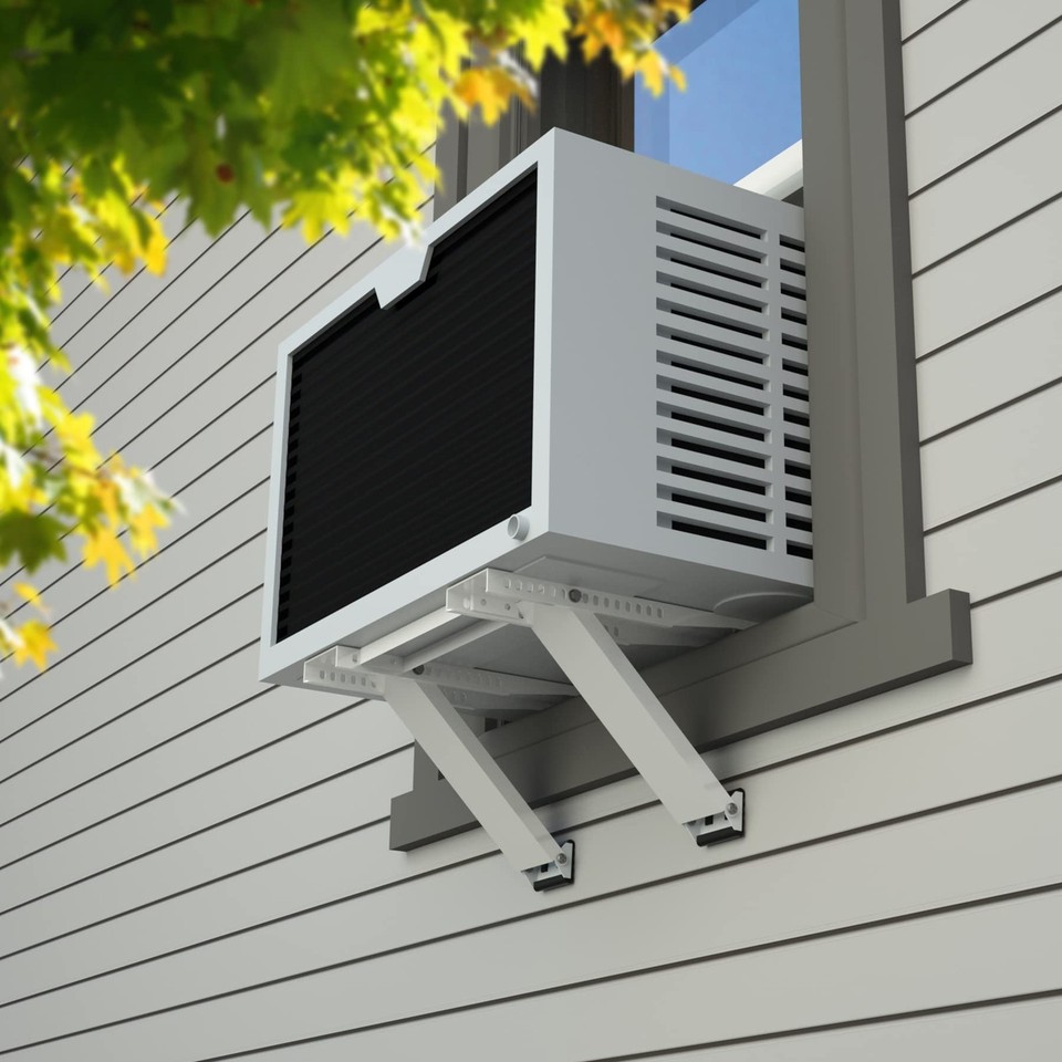 Window Air Conditioner Bracket, Heavy Duty AC Support with 2 Arms, Up ...