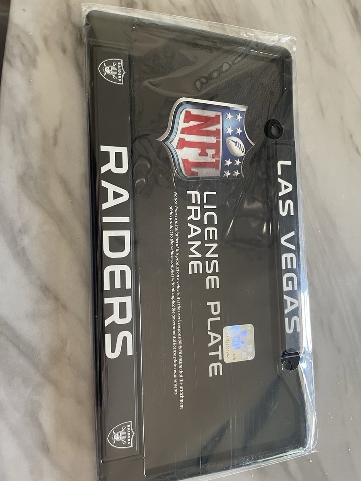 Las Vegas Raiders NFL Standard Chrome License Plate Frame,Black | eBay