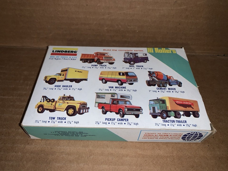 Vintage Lindberg Hi Rollers Tractor Trailer Semi Snap Fit Model Kit | eBay