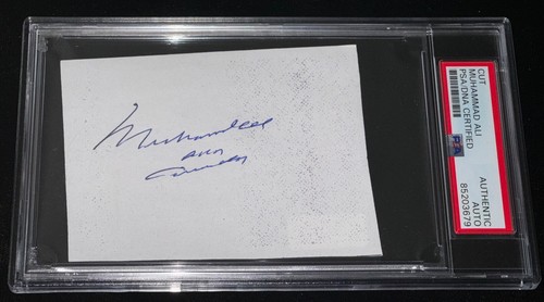 Muhammad Ali "aka Cassius Clay Inscription" Auto Signed Autographed Cut ...