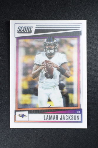 2022 Score Football Base Dynamics #184 Lamar Jackson 3D Card Baltimore ...