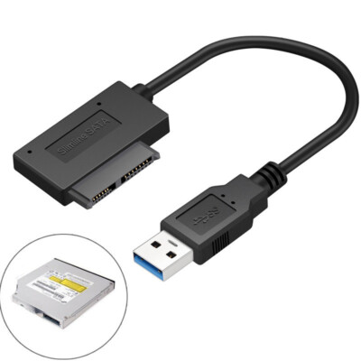 USB3.0 to SATA7+6Pin 13 Pin Slimline Sata Cable for Laptop CD DVD ROM ...
