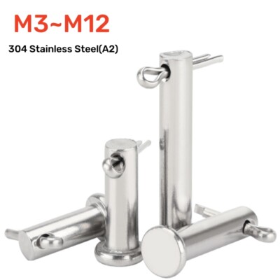 Clevis Pins Securing Fasteners A2 Stainless Steel Hinge Pin Rigging Pin ...
