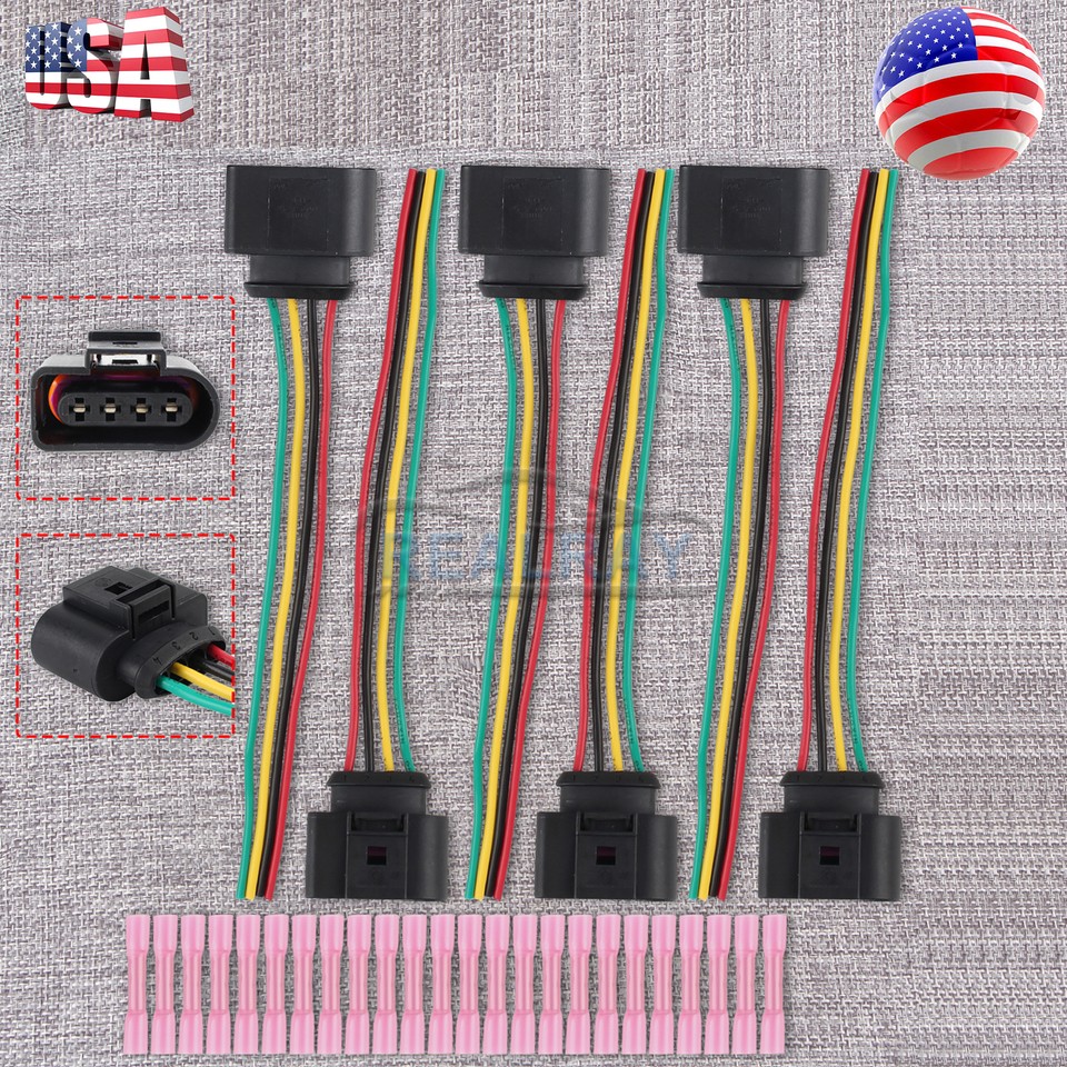 6 Pack Ignition Coil Connector Harness Plugs Wiring W/Terminals For ...