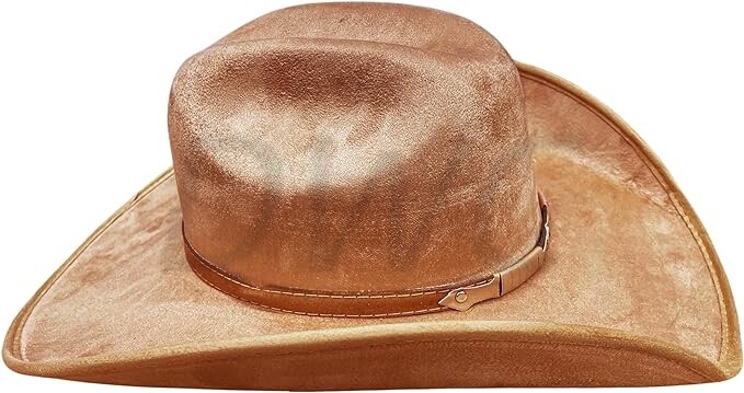 Mexico Vaquero Cowboy Western Tan Felt Suede Hat Tejana Sombrero Texas ...