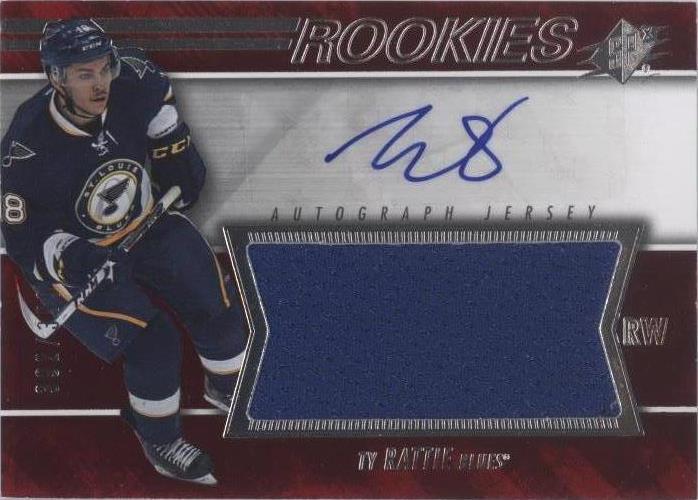 2014-15 SPx - Spectrum Red Rookie Auto Jersey Level 1 Ty Rattie #153 / ...
