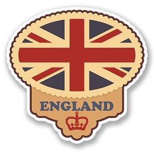 2 x Rustic England Flag Sticker Car Bike iPad Laptop Decal Travel ...