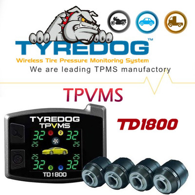 TYREDOG TPVMS TFT Monitor 4 External Sensors TPMS Fit All Sedan DIY ...
