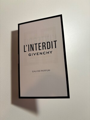 L'Interdit By Givenchy for women EDP Sample 1ml/ .03oz Carded Sample ...
