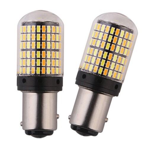 1pair White/Amber 1157 2057 2357 BAY15D P21/5W Switchback Turn Signal ...